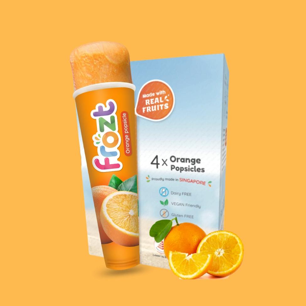 Orange Multipack of 4 Popsicles | Frozt | Popsicles for Everyone